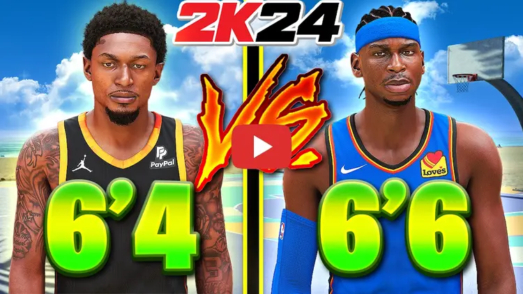 6'4 vs 6'6 Animation Comparison 2K24